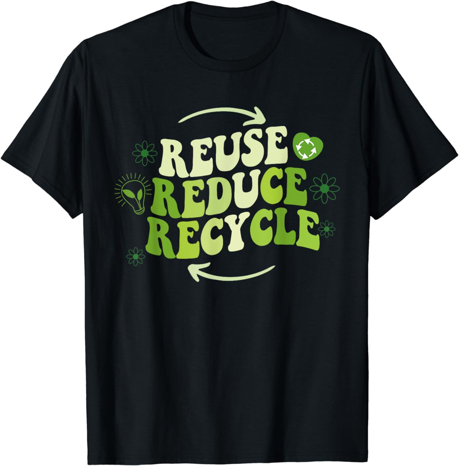 Reuse Reduce Recycle Save Earth Day 2024 for Men & Women T-Shirt ...