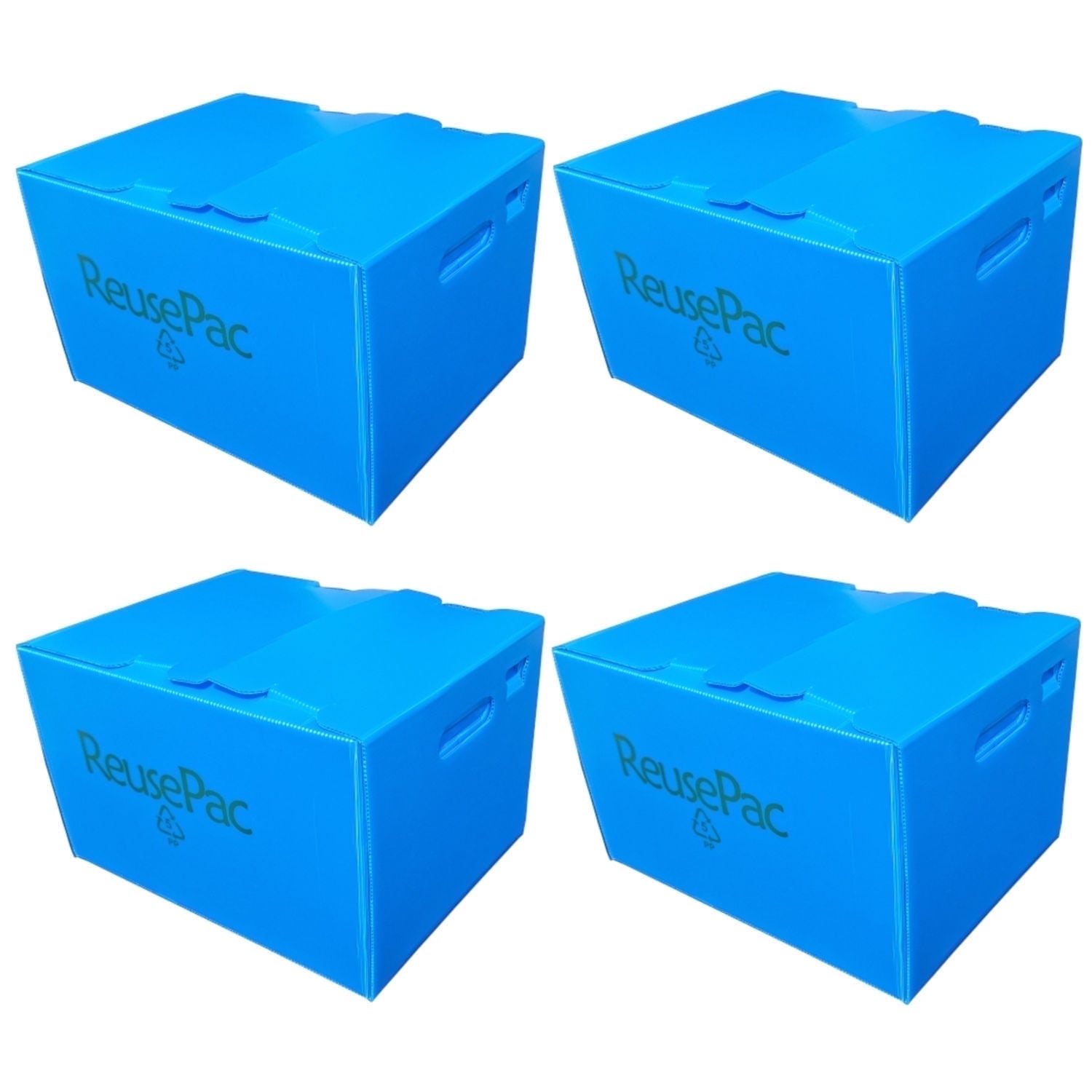 ReusePac 16x12x10in Blue 4 Pack Storage Boxes - Walmart.com