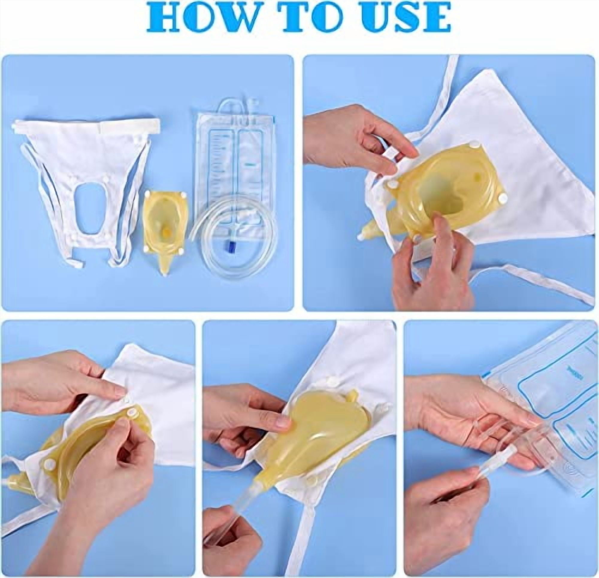 Reuseable Female Urinal Pee Holder Bag Collector for Urinary Incontinen ...