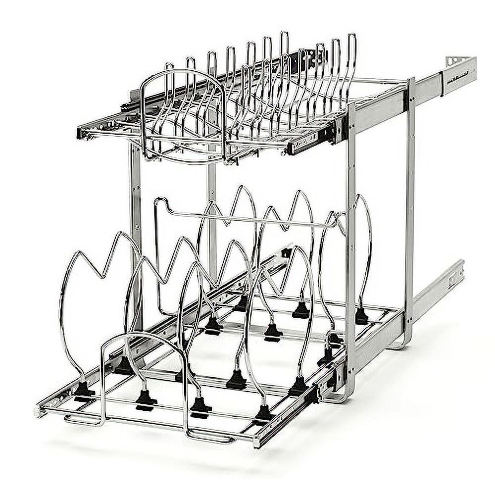 Rev-A-Shelf 2-Tier Kitchen Cabinet Pull Out 12" Cabinet Organizer for ...