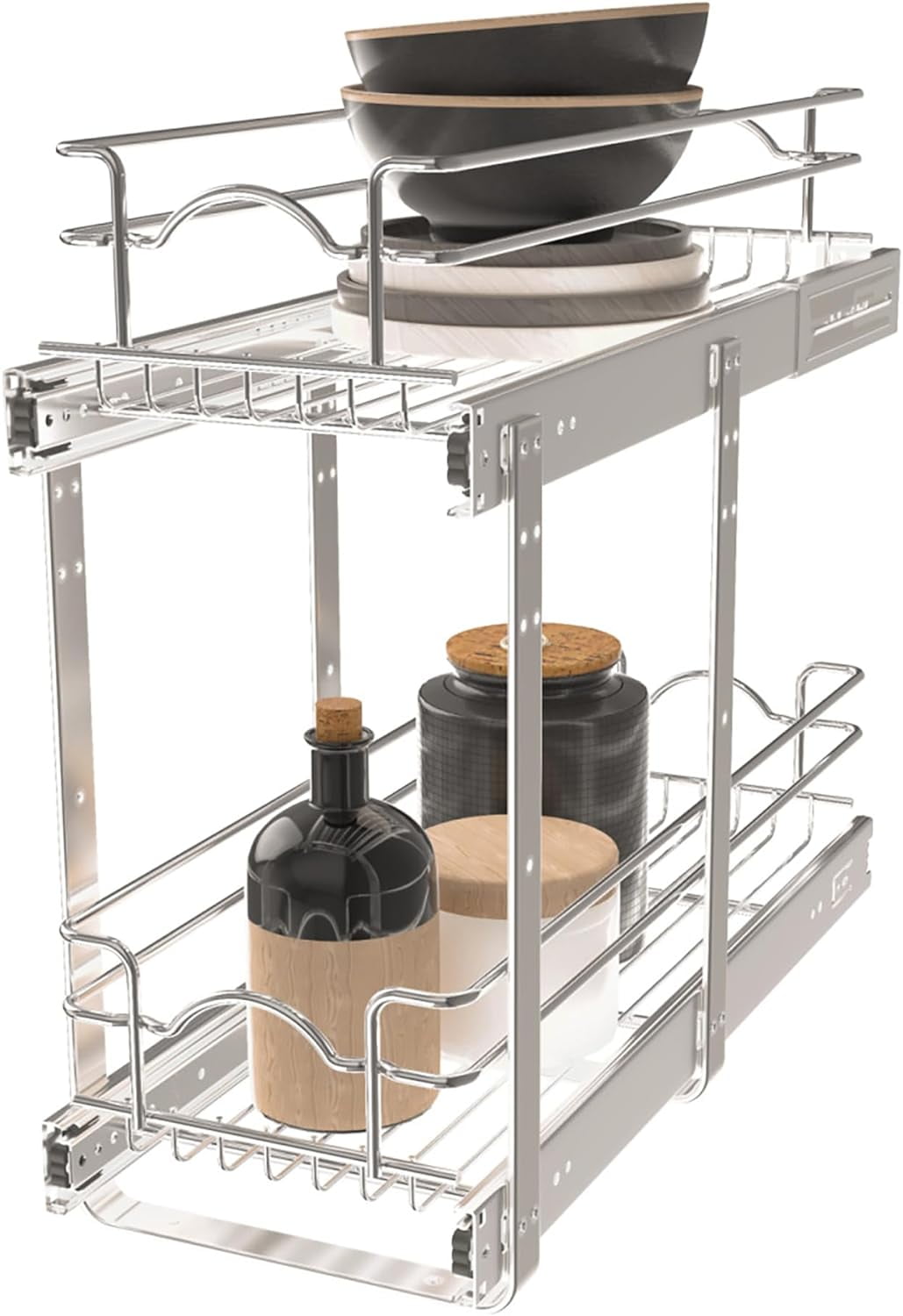 Rev-A-Shelf 2-Tier Kitchen Cabinet Pullout Shelf and Drawer Organizer ...