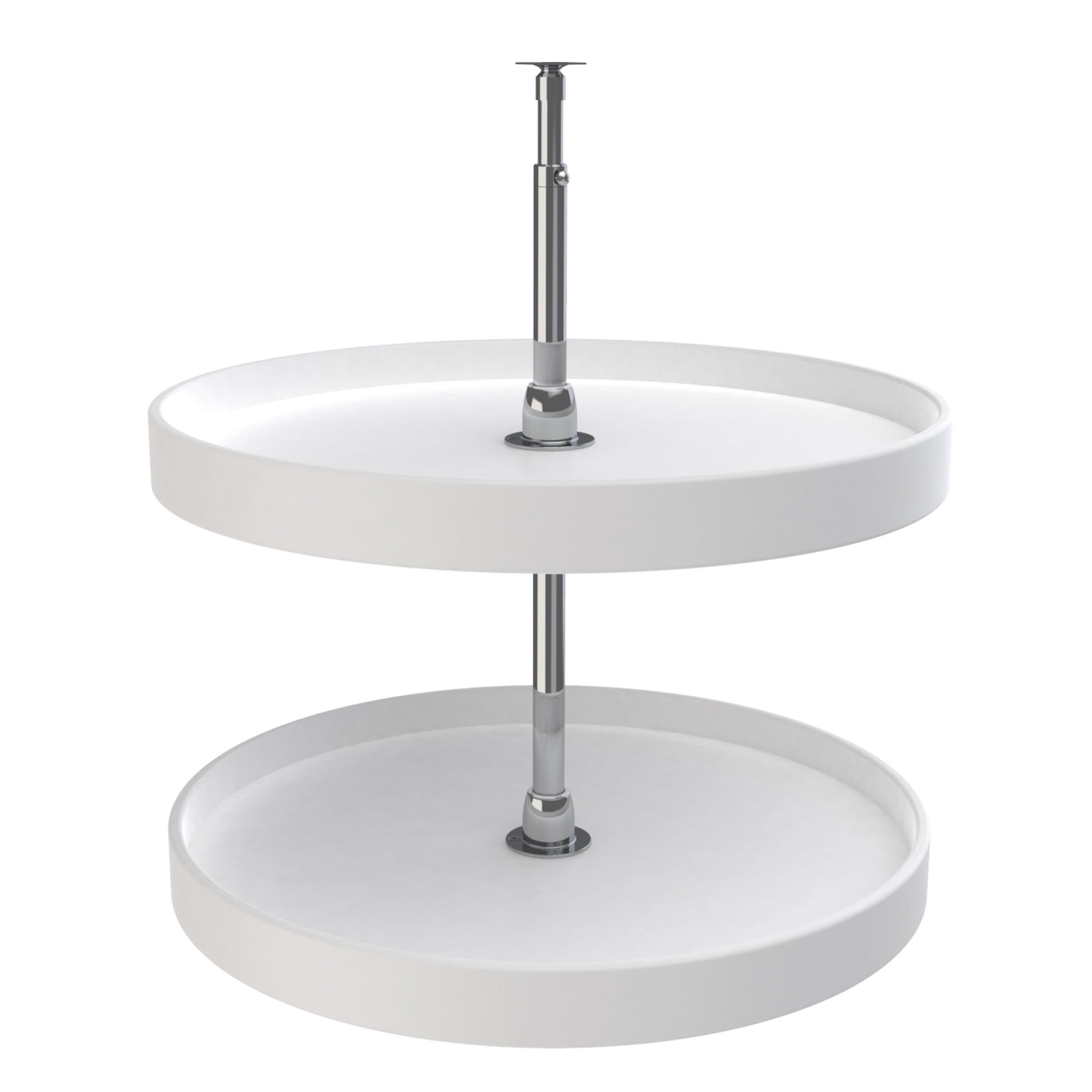Rev-A-Shelf 24 Inch 2 Tier Full Circle Lazy Susan, White Polymer ...