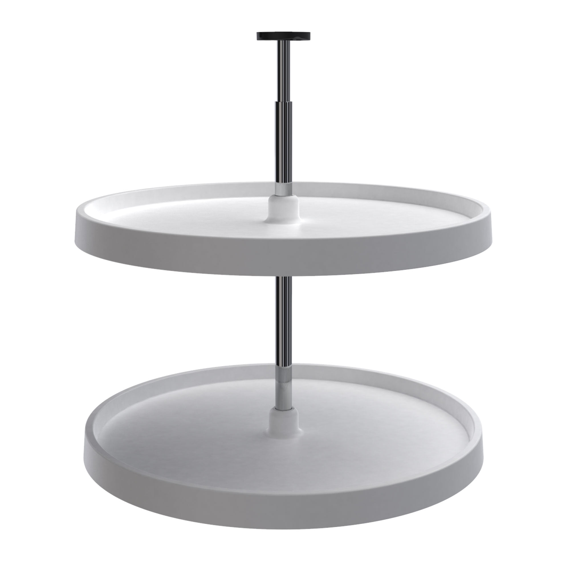 Rev-A-Shelf 24'' Lazy Susan Full-Circle Polymer 2-Shelf, White, 3072-24 ...