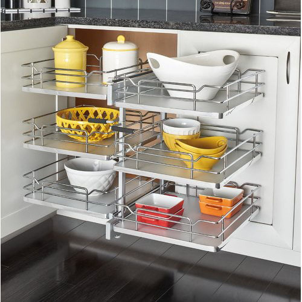 Rev-A-Shelf 53Psp3-15Sc Modern 26-3/8" Steel 3-Tier Pull Out Solid ...