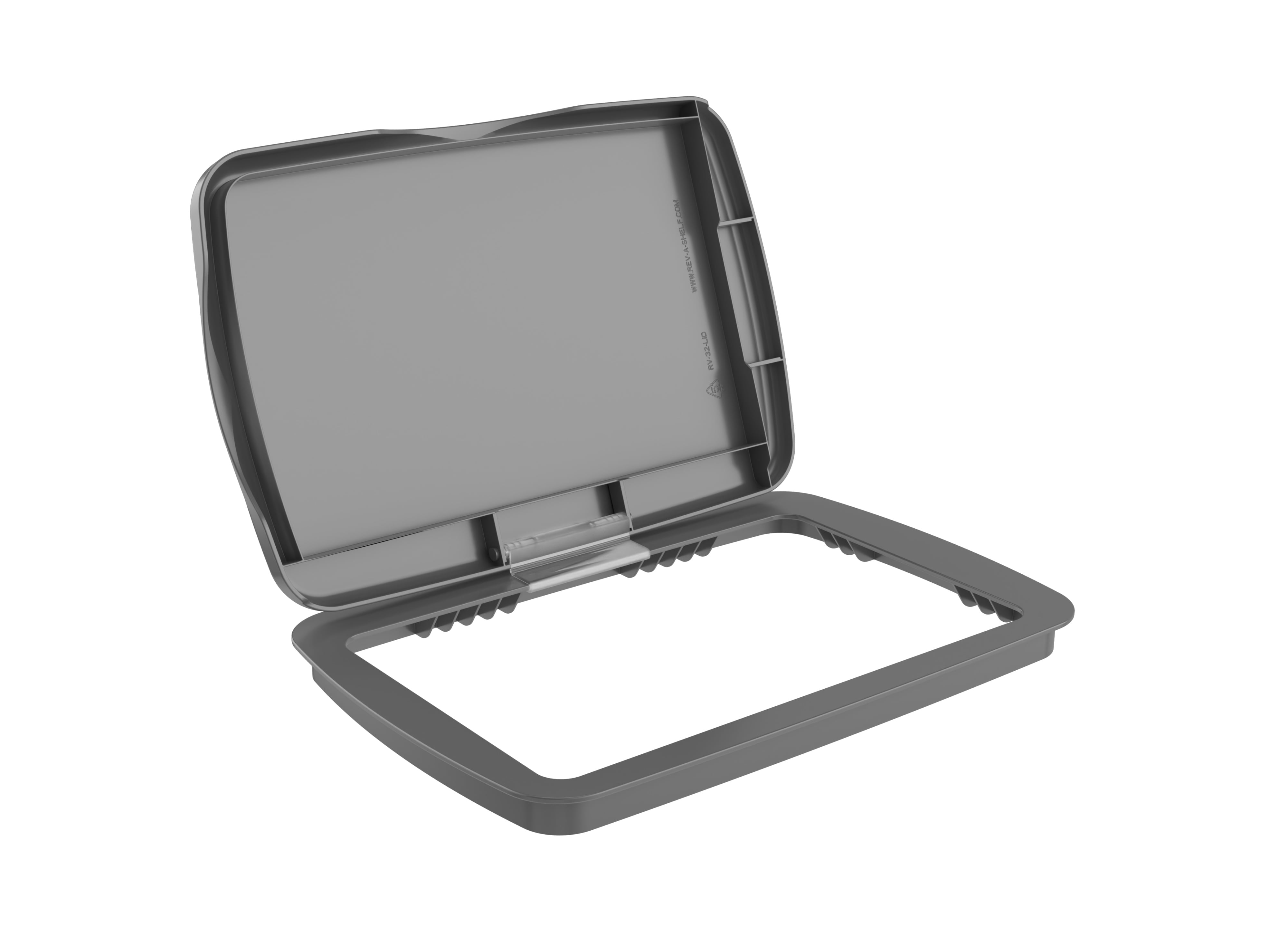 Rev-A-Shelf 32 qt. Trash Can Replacement Lid, Silver, RV-32-LID-17-1-40 ...