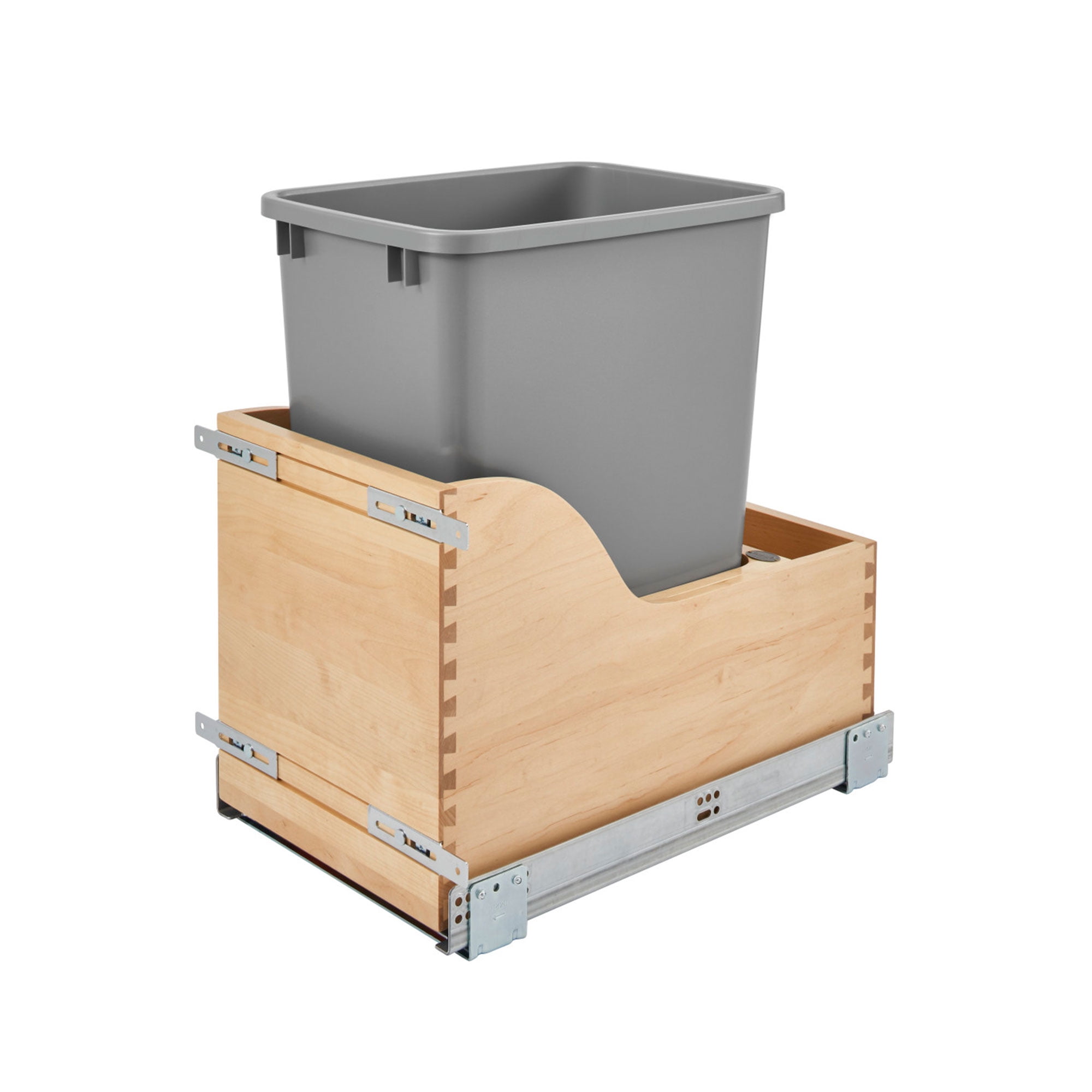 Rev-A-Shelf 35 Quart Bottom Mount Pullout Waste Trash Container ...