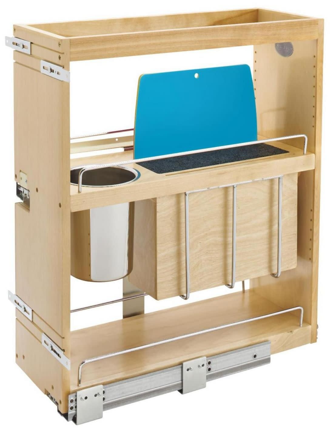 Rev-A-Shelf Wood Classics Sliding Knife Holder, Pull Out Kitchen ...