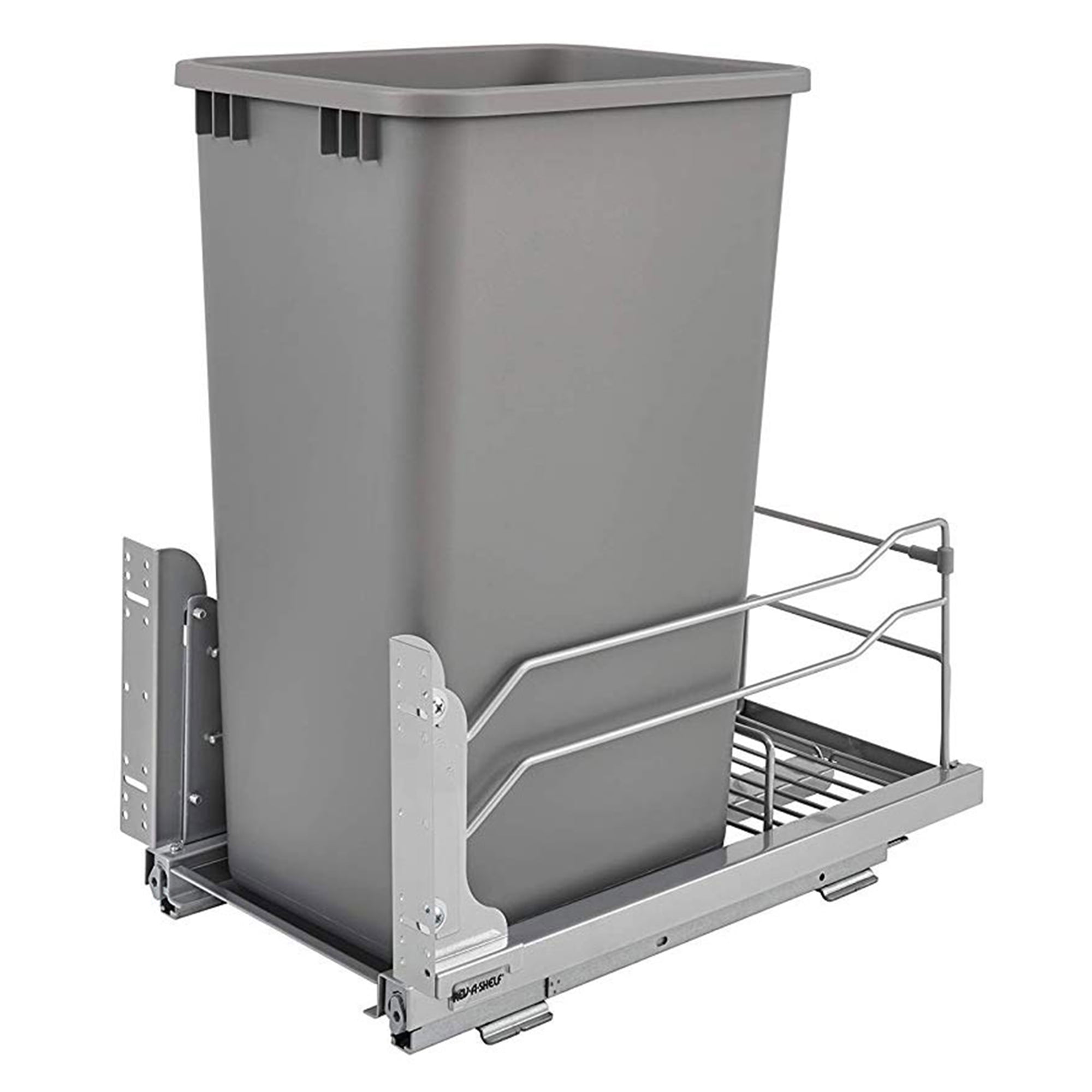 Rev-A-Shelf 50 Quart Pullout Waste Container Trash Can w/ Soft-Close ...