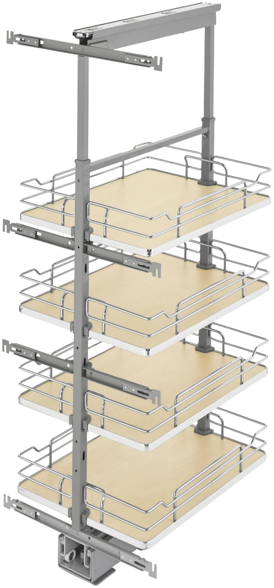 Rev-A-Shelf 5343-16 Contemporary 17-5/8"W X 43-1/2"H Adjustable Solid Surface Shelf Pull ...