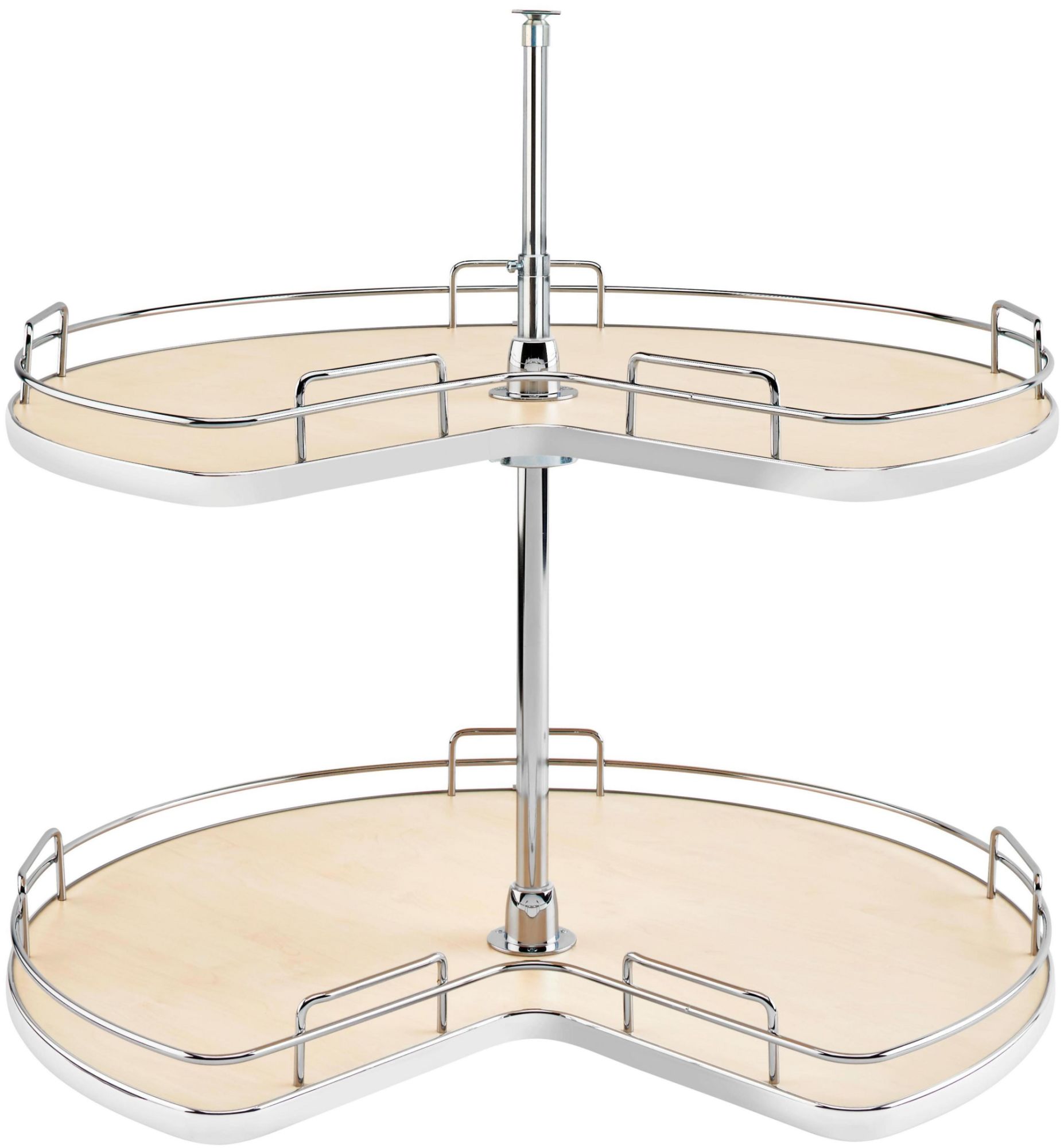 Dextrus 32-Inch Kidney Shaped 2-Shelf Lazy Susan Corner Kitchen Cabinet ...