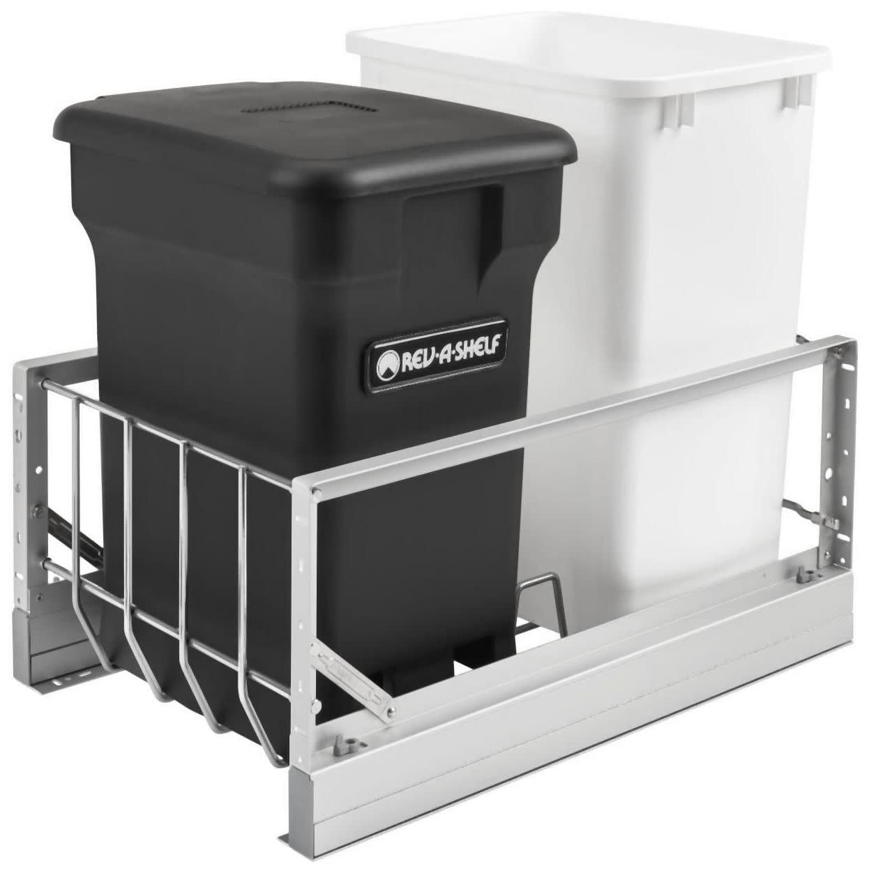 Rev-A-Shelf 5349-18Ck-2 Contemporary 22-1/16" Aluminum Pull Out Waste ...