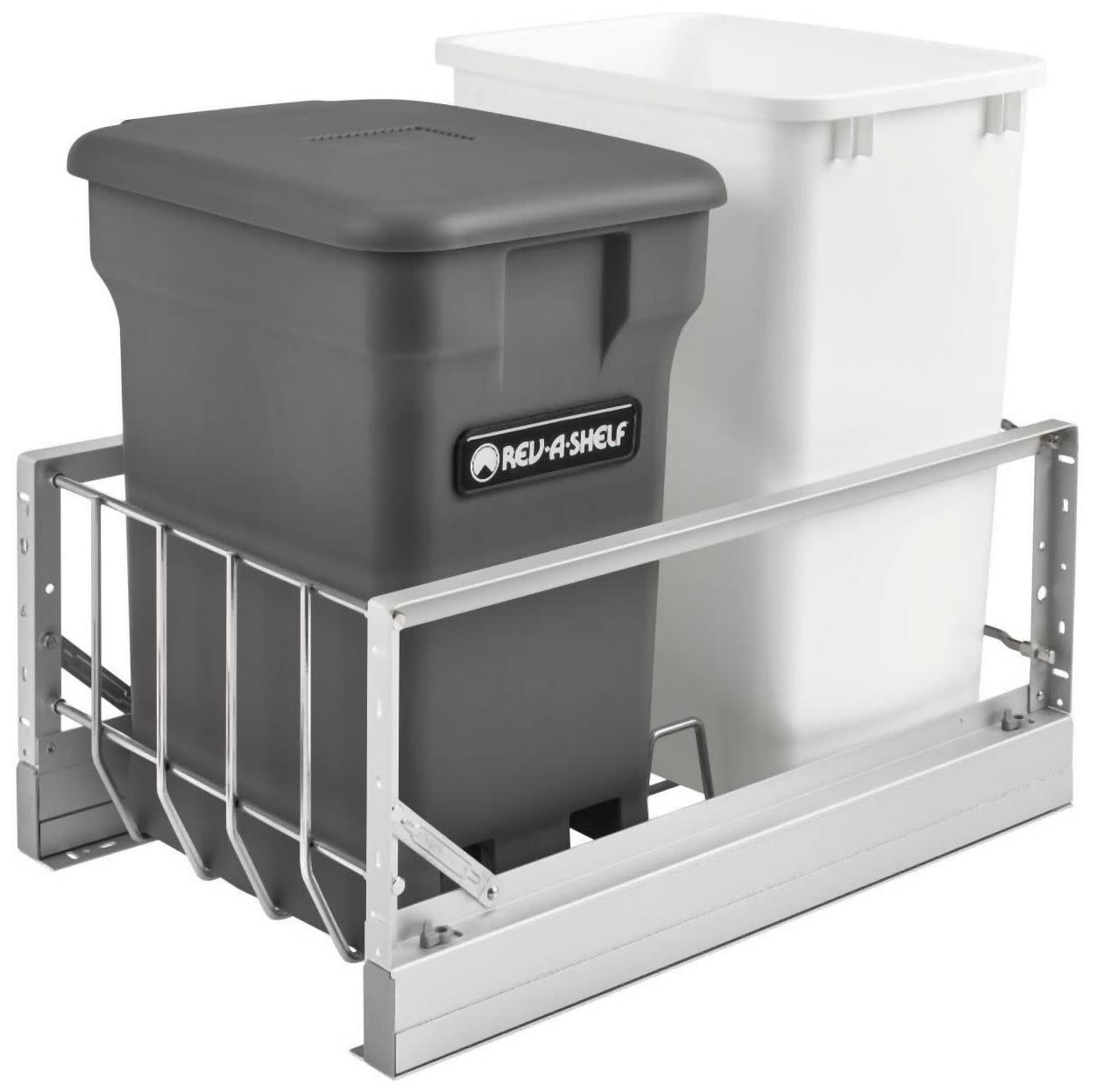 Rev-A-Shelf 5349-18Ck-2 Contemporary 22-1/16" Aluminum Pull Out Waste ...