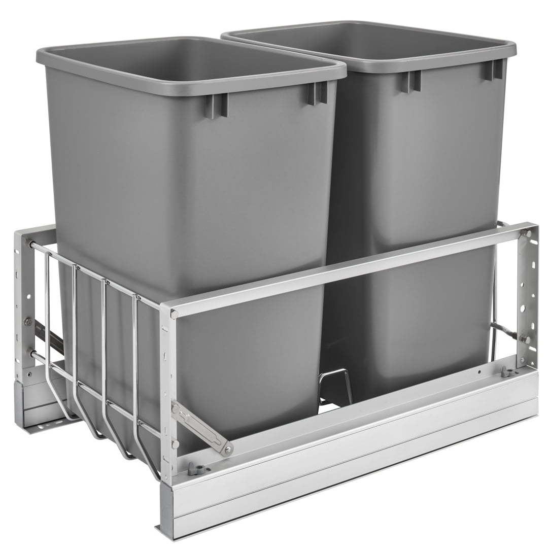 Rev-A-Shelf Kitchen Trash Pull Out Cabinet Waste Container - Dual 35 ...