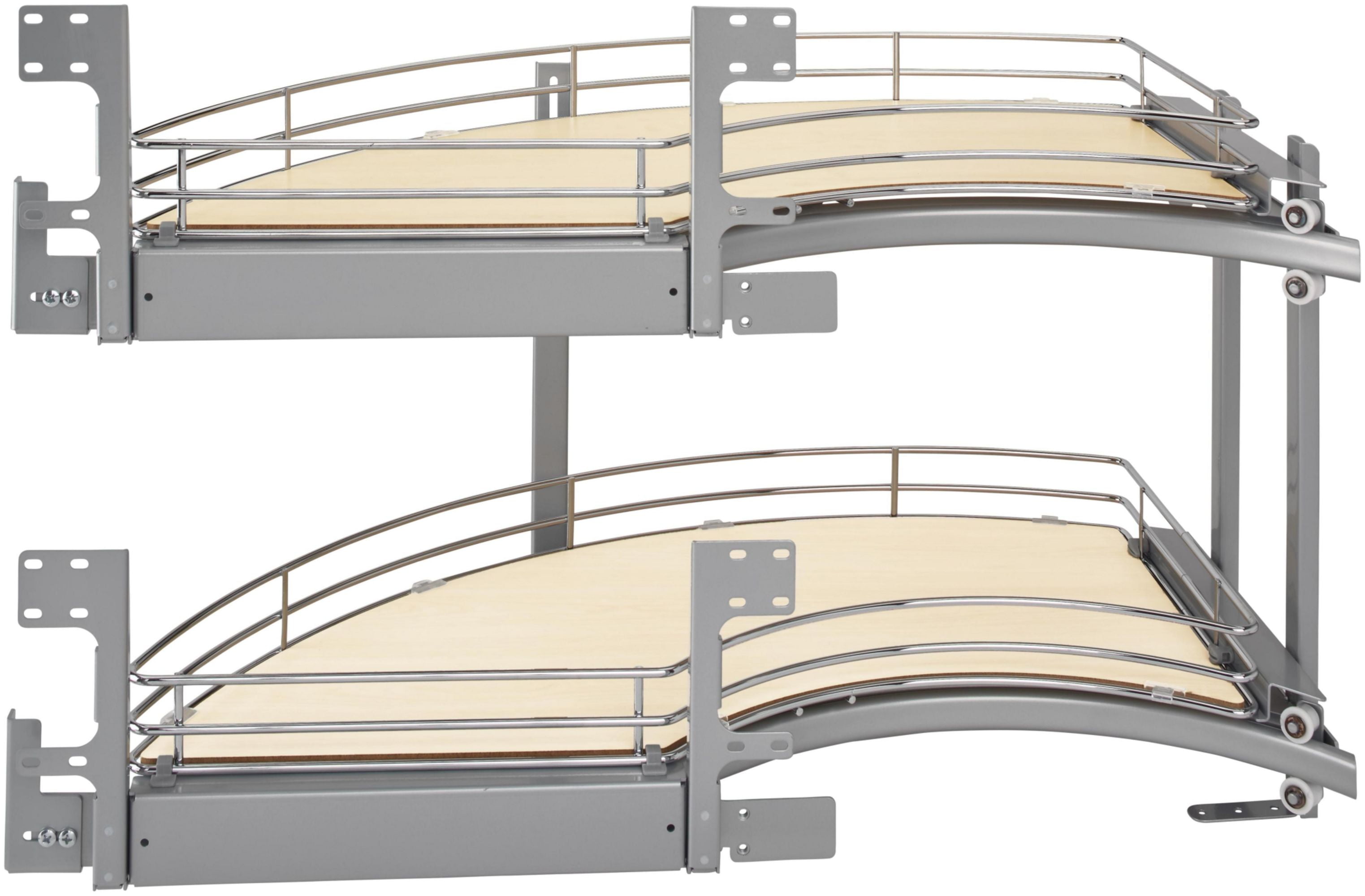 Rev-A-Shelf 582-18-L Contemporary 35-3/4"W Two Tier Curve Arc Lazy ...
