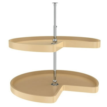 Rev-a-Shelf 26 in. H X 20 in. W X 20 in. D White Polymer 2-Shelf Full ...