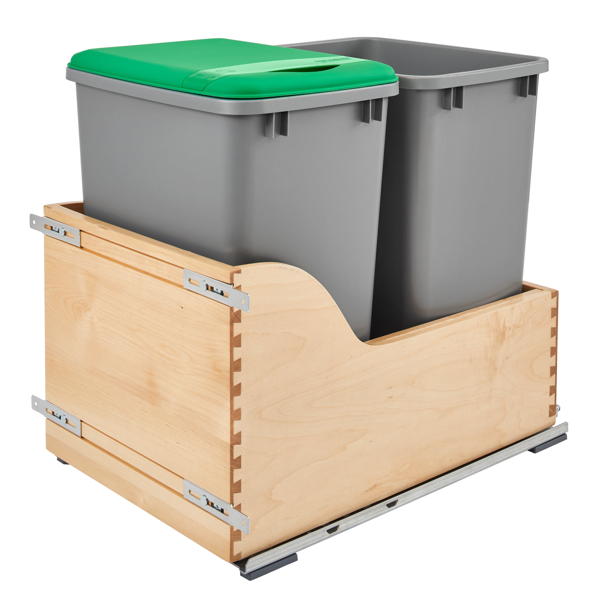 Rev-A-Shelf Double Pull Out Trash Can 35 Qt w/ Soft-Close, 4WCSC ...