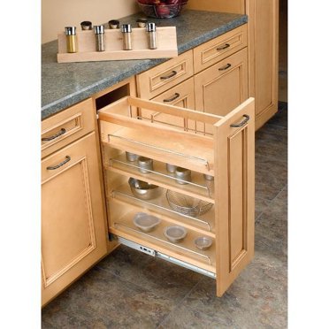 5'' Pull Out Kitchen Cabinet Storage Spice Rack Organizer - Walmart.com