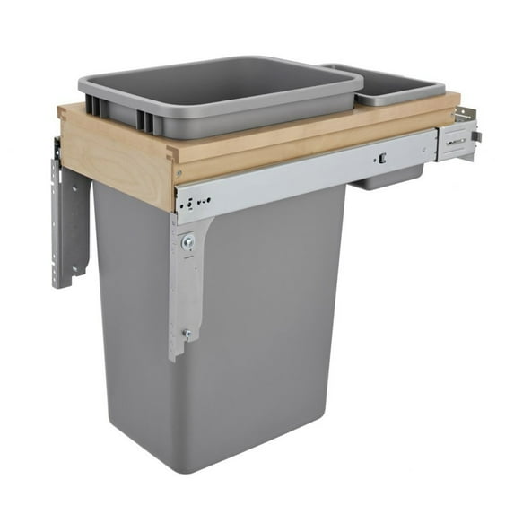 Rev-A-Shelf Pull Out Trash Can w/ Soft-Close, 50 Qt,4WTCM-1550BBSCDM-1 ...