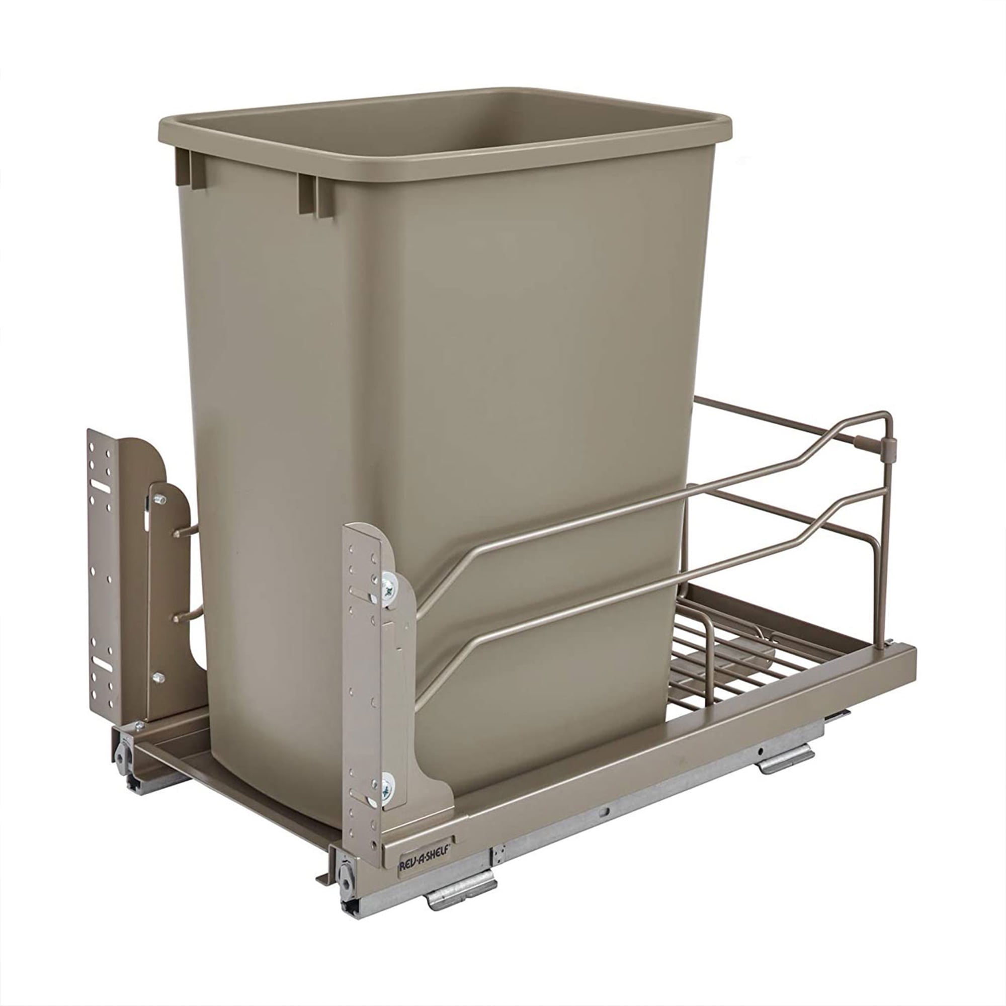Rev-A-Shelf 35 Qt Slide Bin Cabinet Garbage Hideaway, Pull Out Kitchen ...
