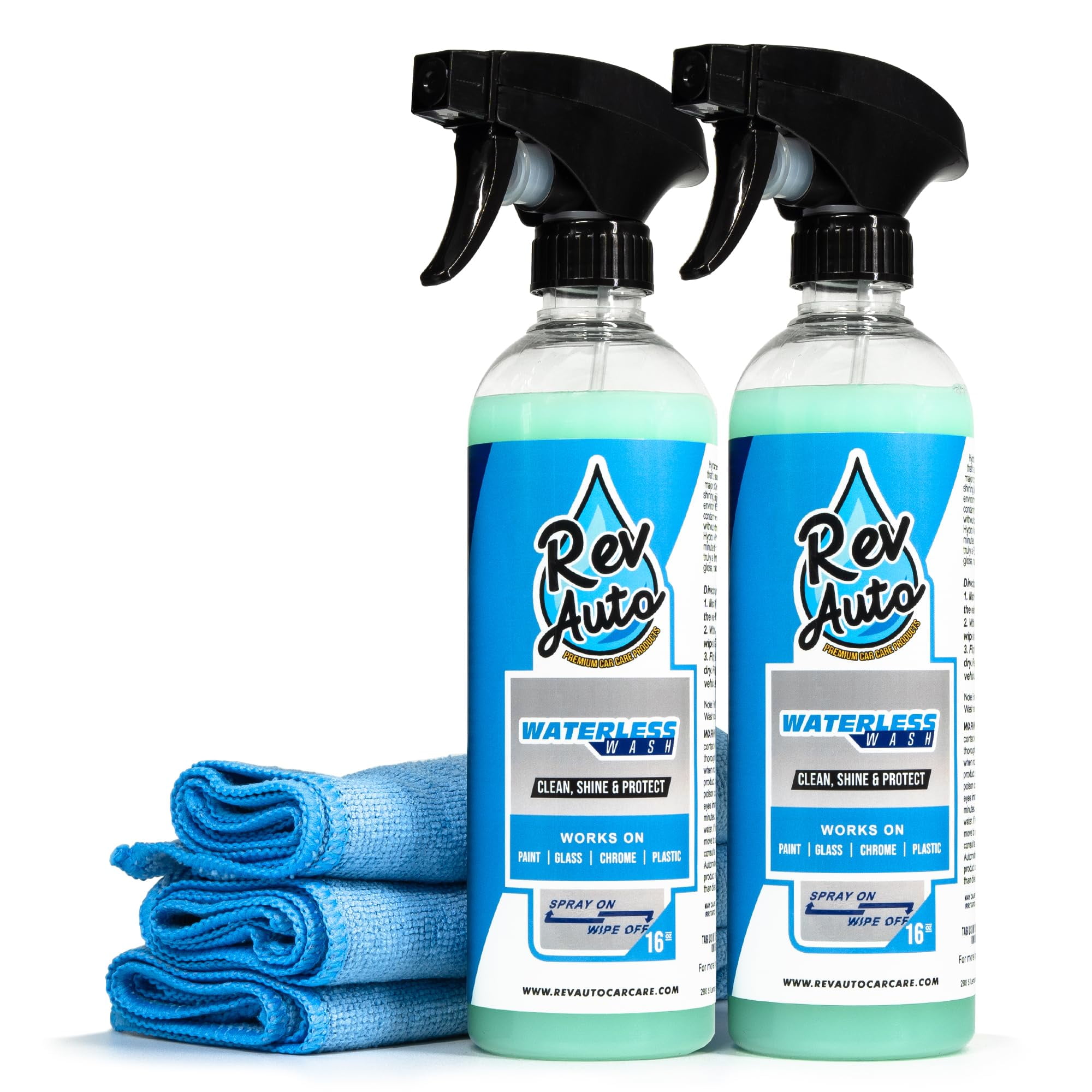 Rev Auto Waterless Car Wash Kit - Cleans Vehicles Without Water Source ...