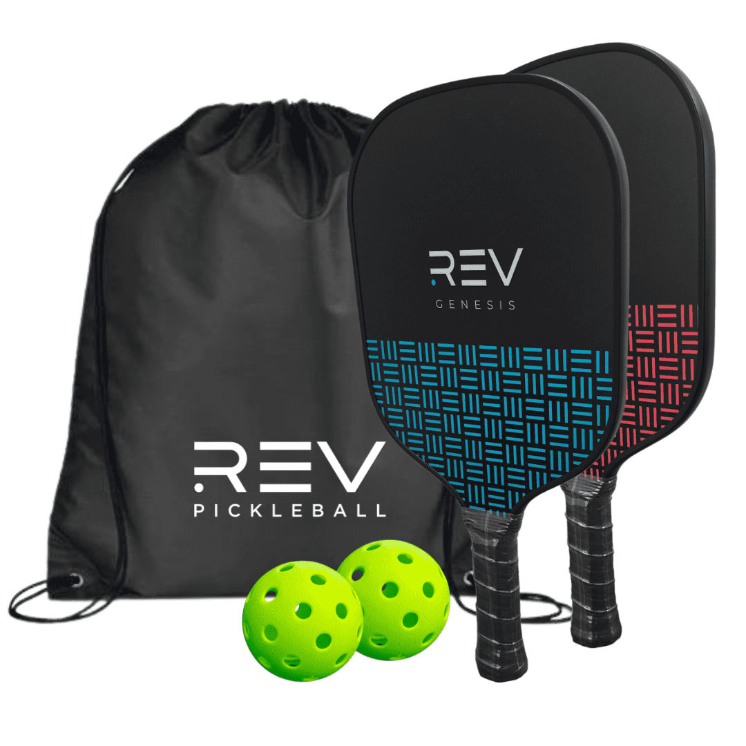 Rev Pickleball Genesis Set – 2 Paddles, 2 Pickleballs, Carry Bag – All ...