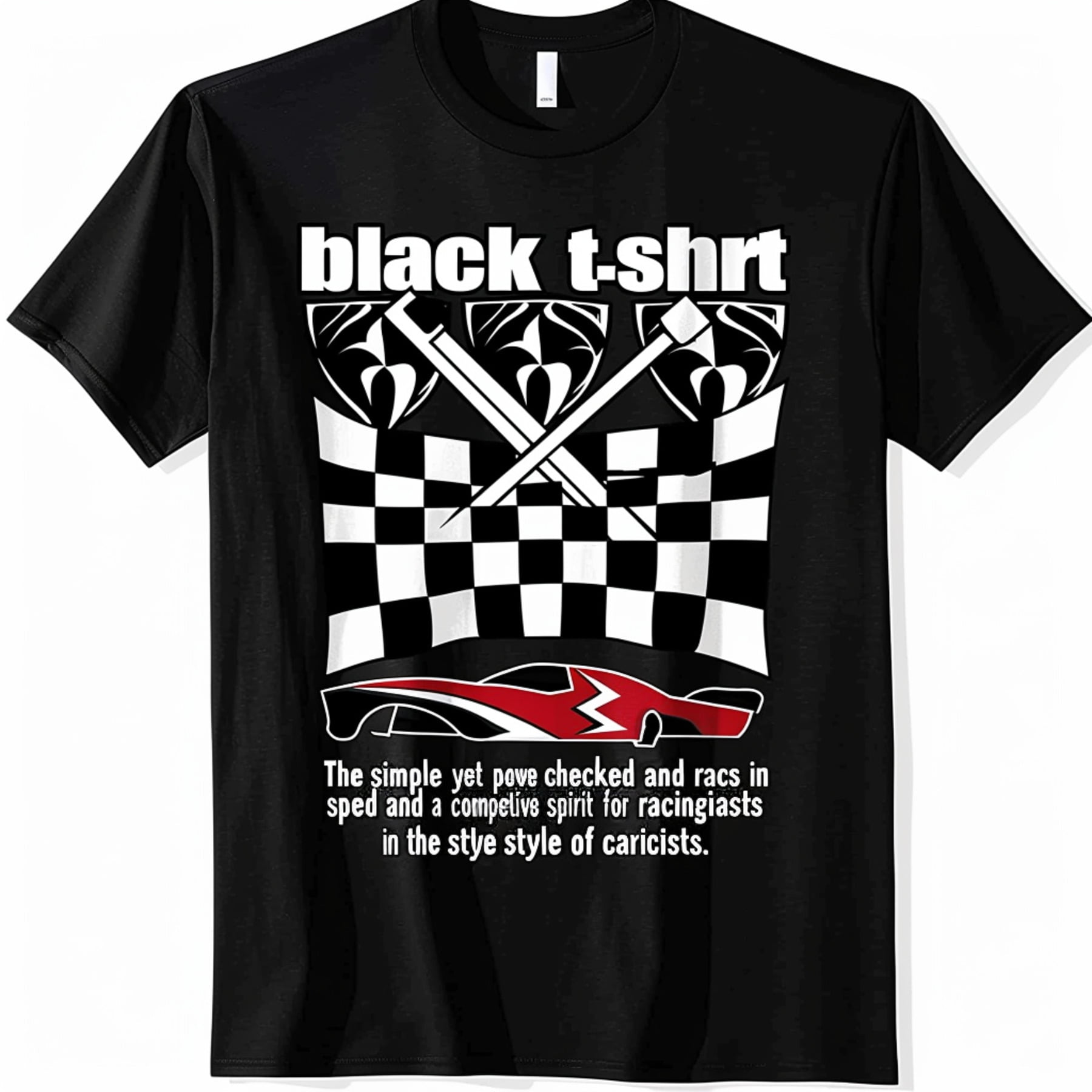 Rev Up Your Style with this Racing Inspired Black T Shirt Perfect for Speed Enthusiasts and Car ...