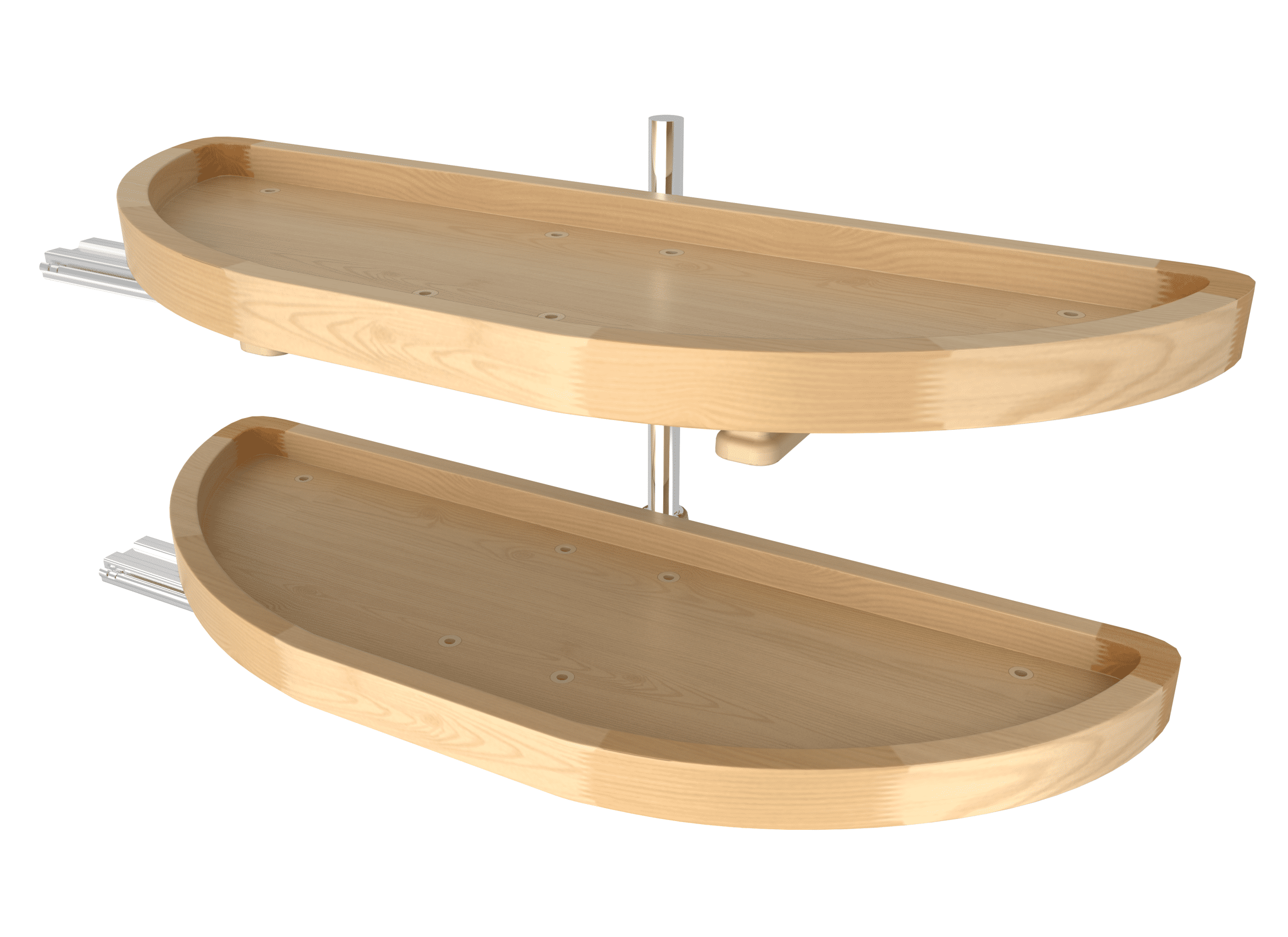 Rev-a-Shelf 35" Lazy Susan Half-Moon Shaped 2-Shelf Turner, 4WLS882-35 ...