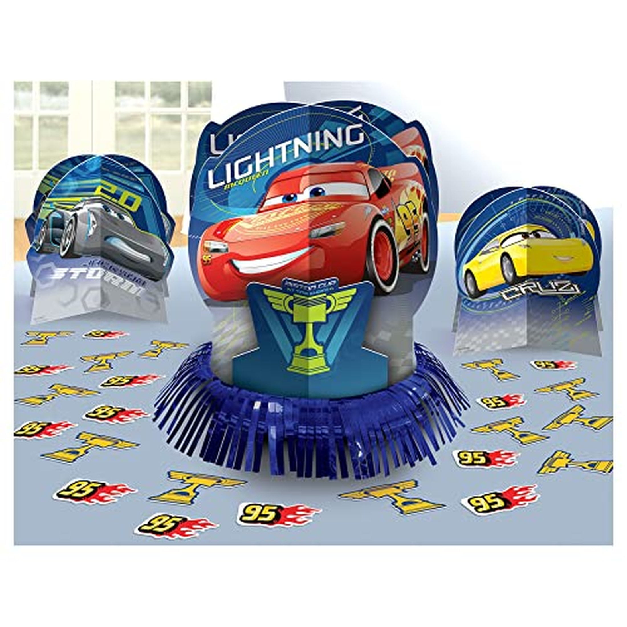 Rev up your party with Cars 3 Table Centerpieces Confetti! This set ...