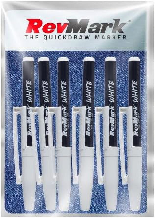 RevMark Industrial Marker - White Ink - Standard Tip - 6 Pack, Made in ...