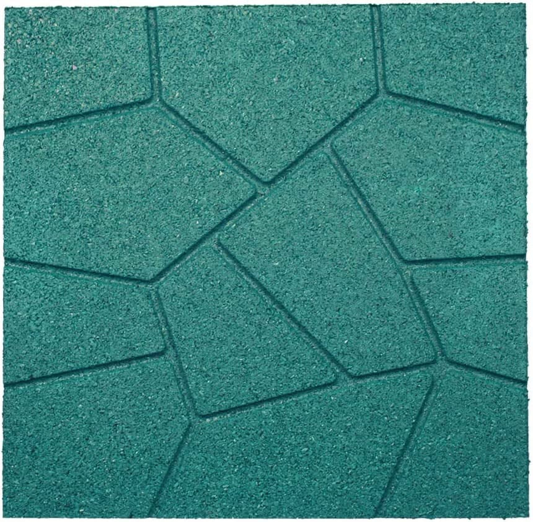 RevTime 6 pcs Dual-Side Garden Rubber Paver 16"x16" for Patio Paver, Step Stone and Walk Way ...