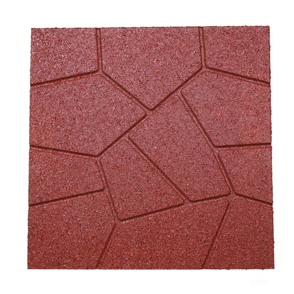 "RevTime 16""x16"" Garden Rubber Paver for Patio, Outdoor Block ...