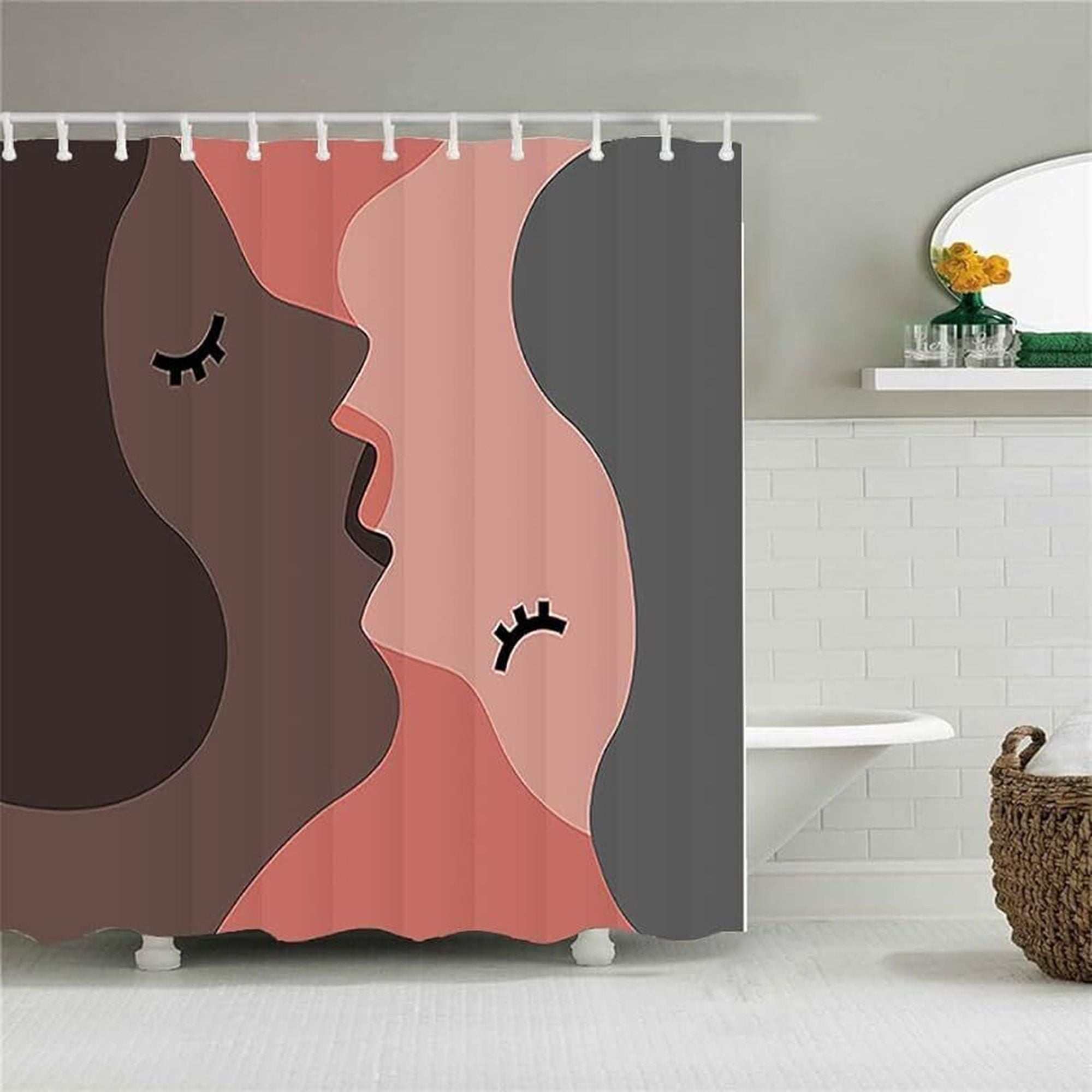 Revamp Your Bathroom With A Chic Modern Art Shower Curtain For A Bold