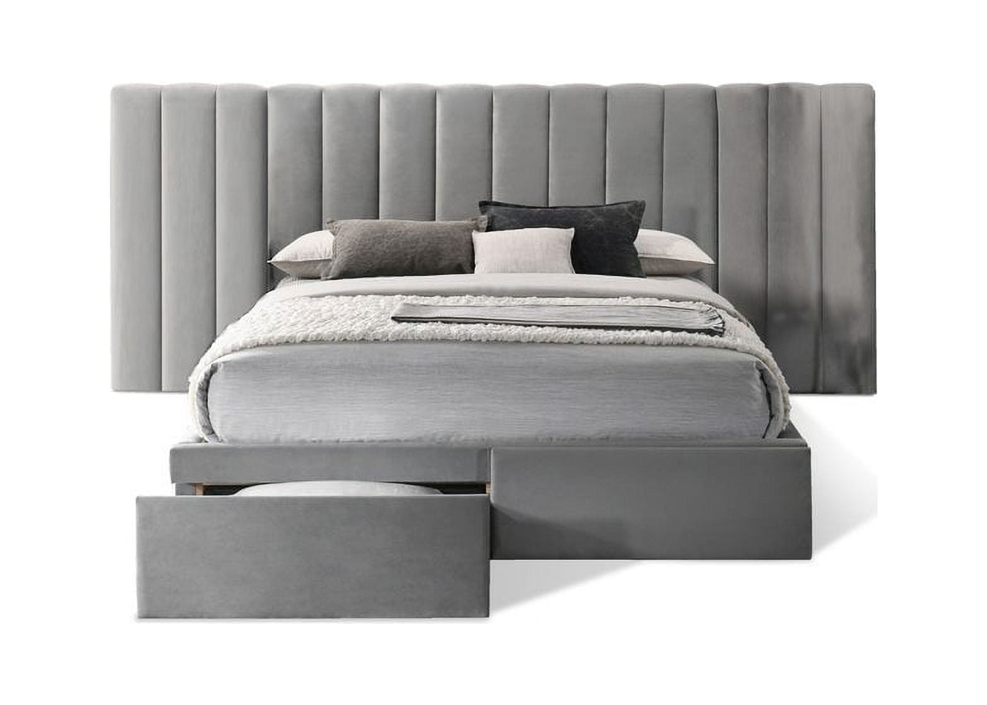 Reve & Belle Queen Size Velvet continuous spread Headboard with ...