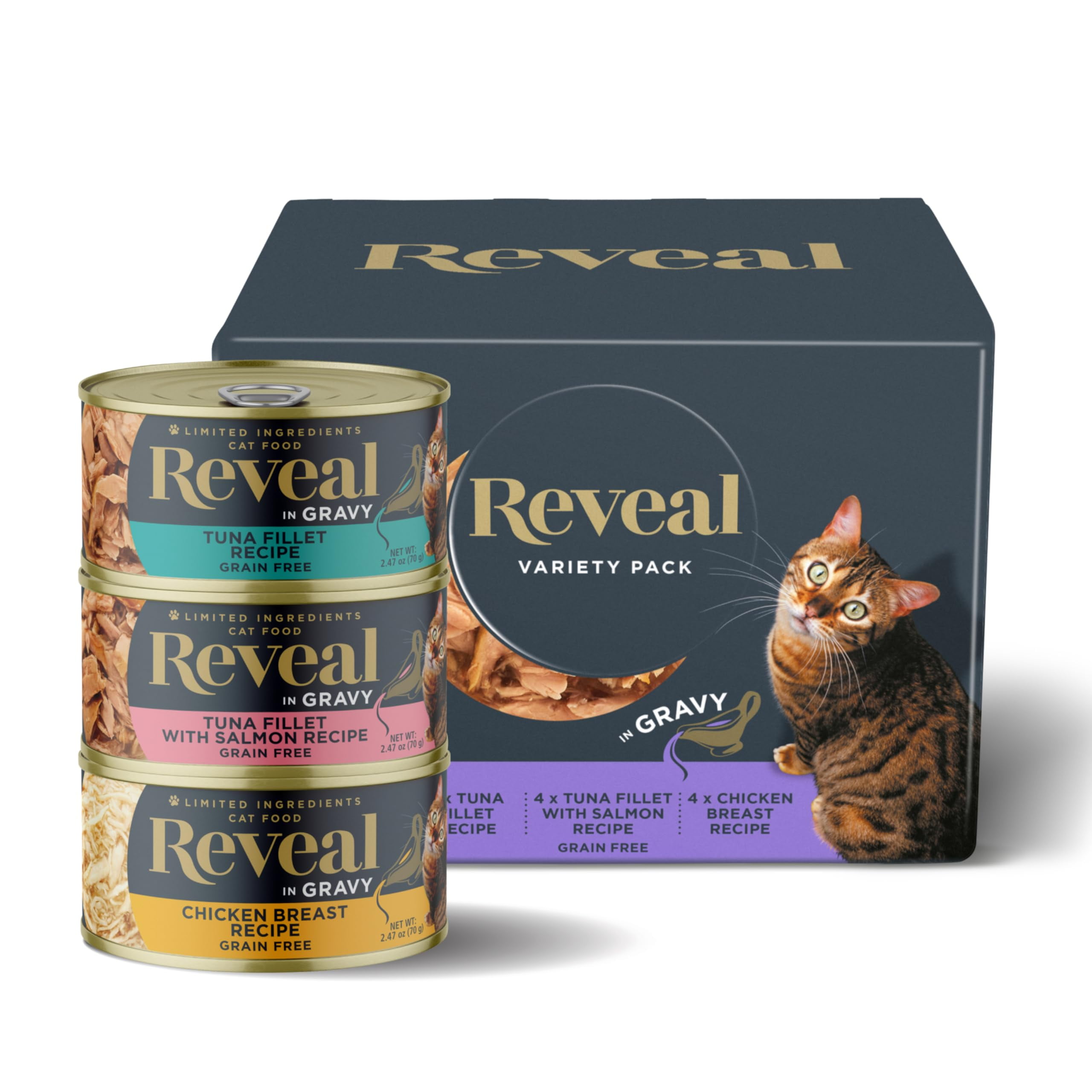 Reveal Natural Wet Cat Food, 12 Count, Grain Free, Limited Ingredient ...