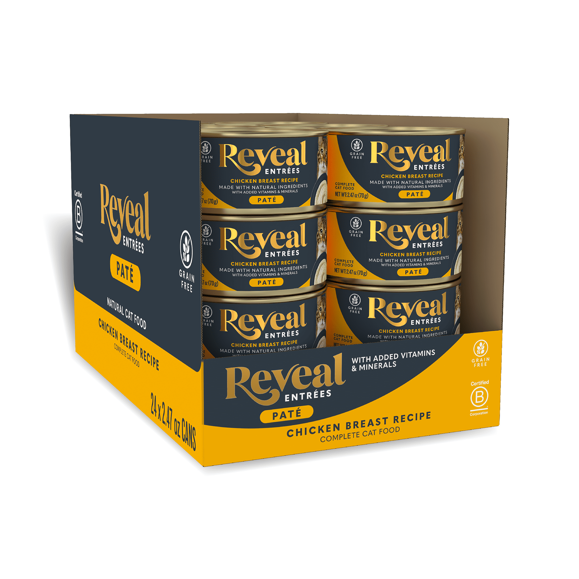 Reveal Pet Food, Chicken Breast Recipe Entrée Paté, 24ct, 2.47 Oz Cans ...