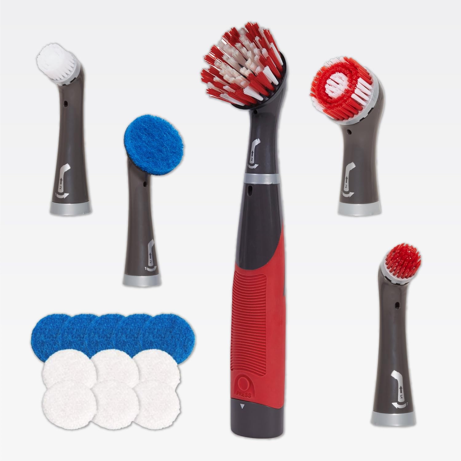 Reveal Power Scrubber 18-Piece Kit, Cordless Electric Battery Powered ...