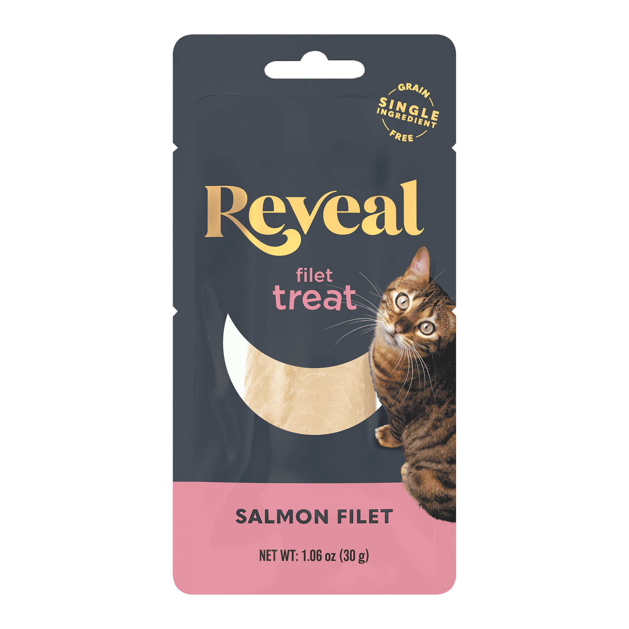 Reveal Whole Salmon Loin Cat Treat, Grain Free, Limited Ingredients, 1. ...