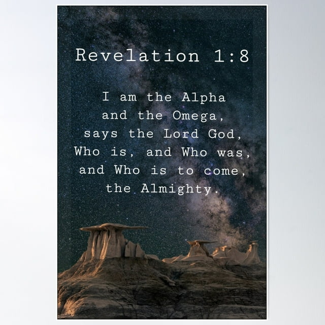 Revelation 1:8 Poster Wall Art, Modern Wall Decor For Living Room ...