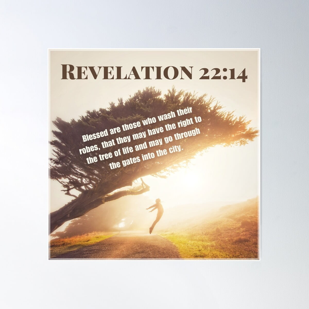 Revelation 22:14 Poster Wall Art, Modern Wall Decor For Living Room ...