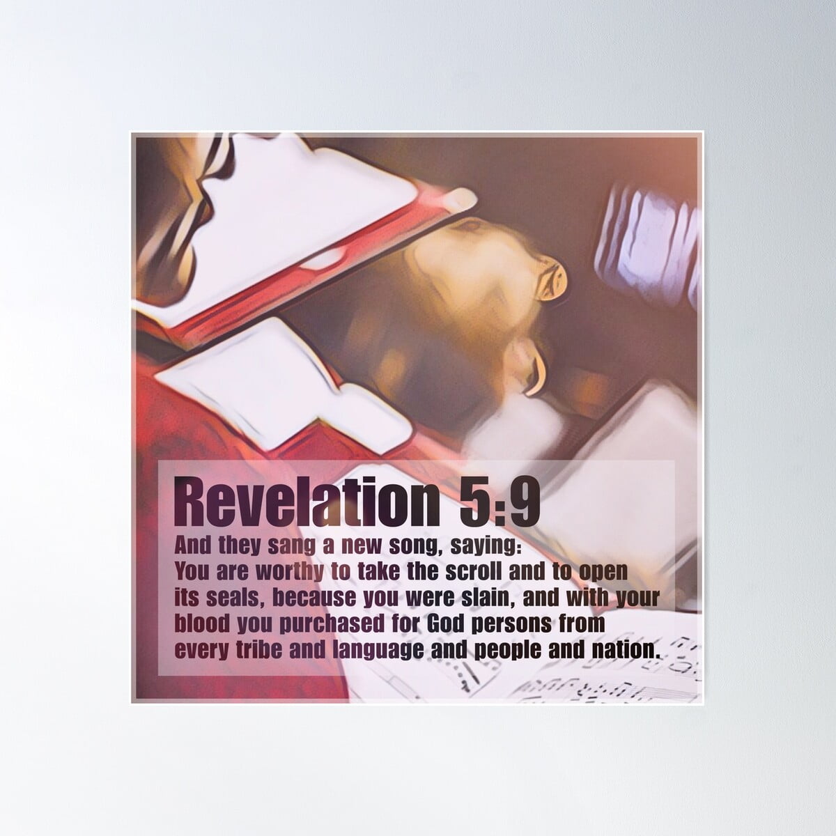 Revelation 5:9 Poster Wall Art, Modern Wall Decor For Living Room ...