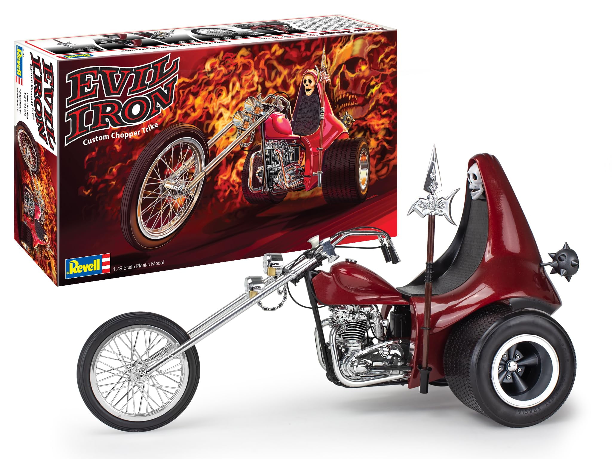 Revell 1/8 Scale Evil Iron Trike Plastic Model Kit for Adults with ...