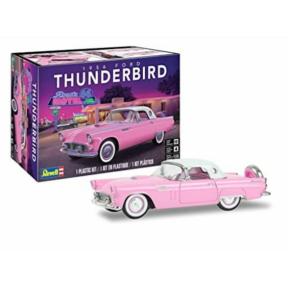 Revell 85-4518 1956 Ford Thunderbird Model Car Kit, Pink, 1:24 Scale ...