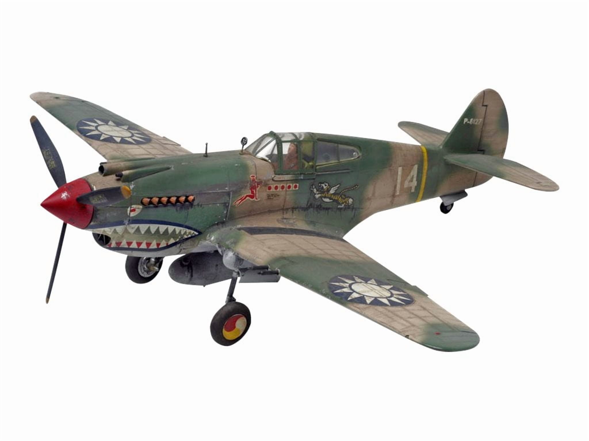 Revell P-40B Tiger Shark Plastic Model Kit 1:48 Scale - Ideal Toy for ...