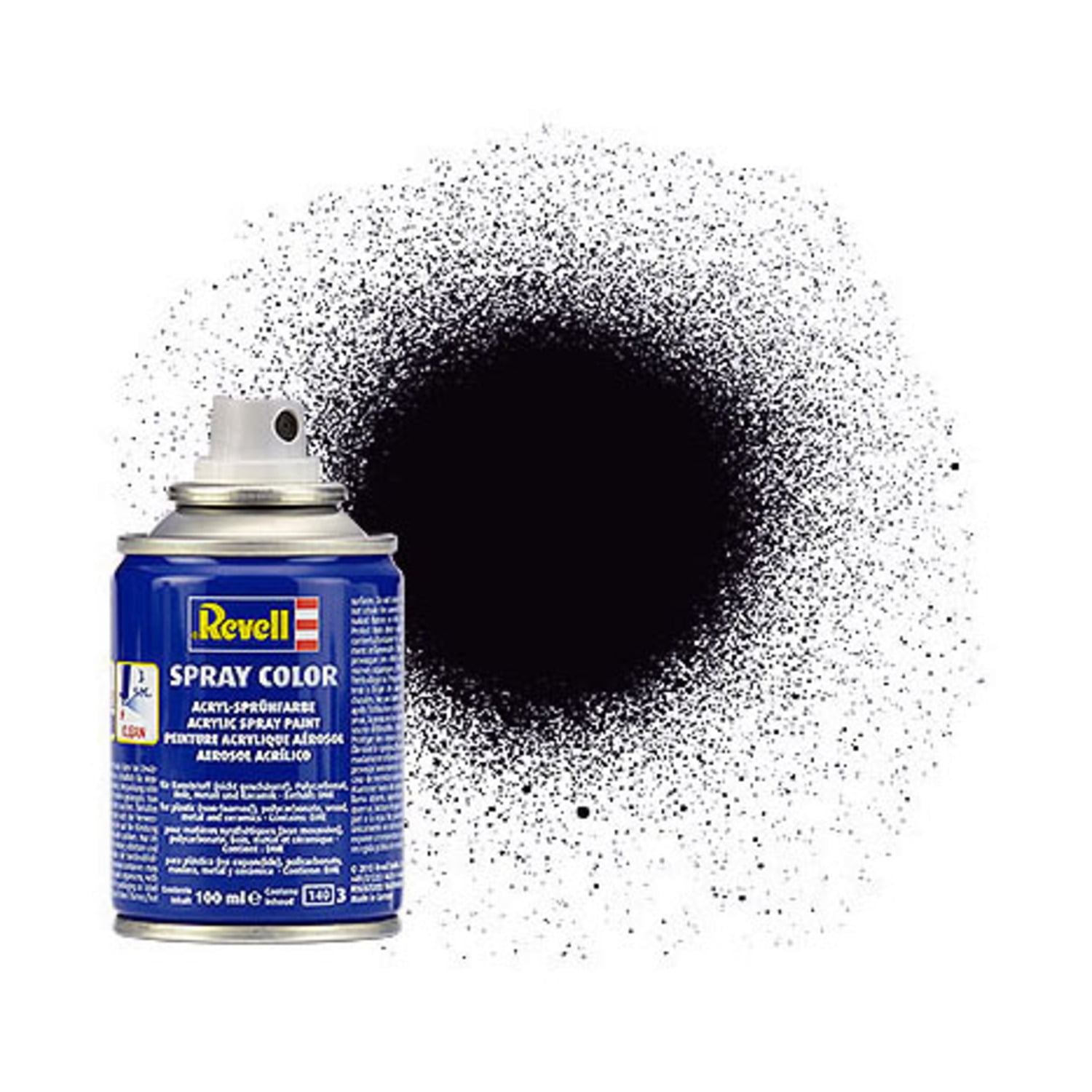 Revell Spray Color Paint 100 ml, Black Matte - Walmart.com