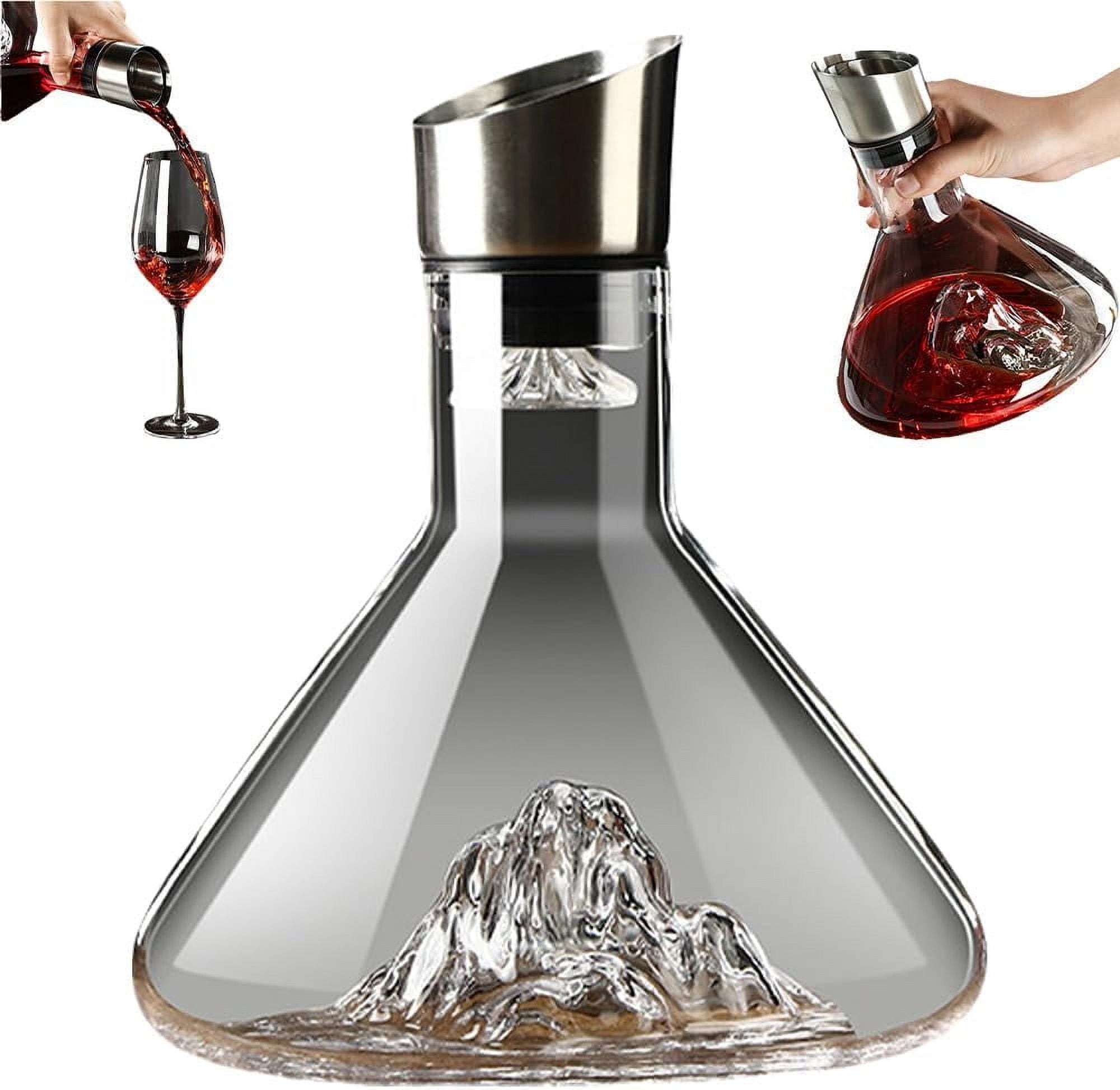 Revella Crystal Clear Wine Decanter - 1500ml, Aerator & Filtration, Red ...