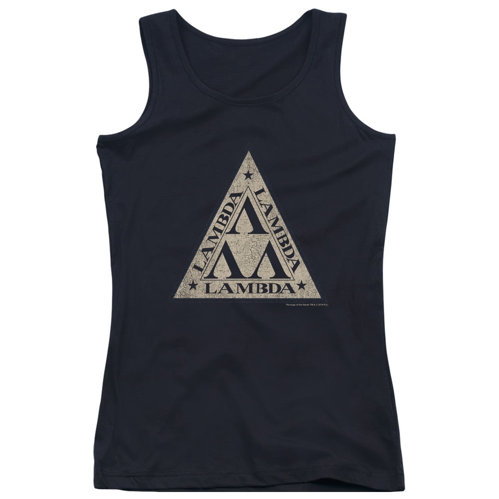 Revenge Of The Nerds Tri Lambda Logo Junior Women's Tank Top Black ...