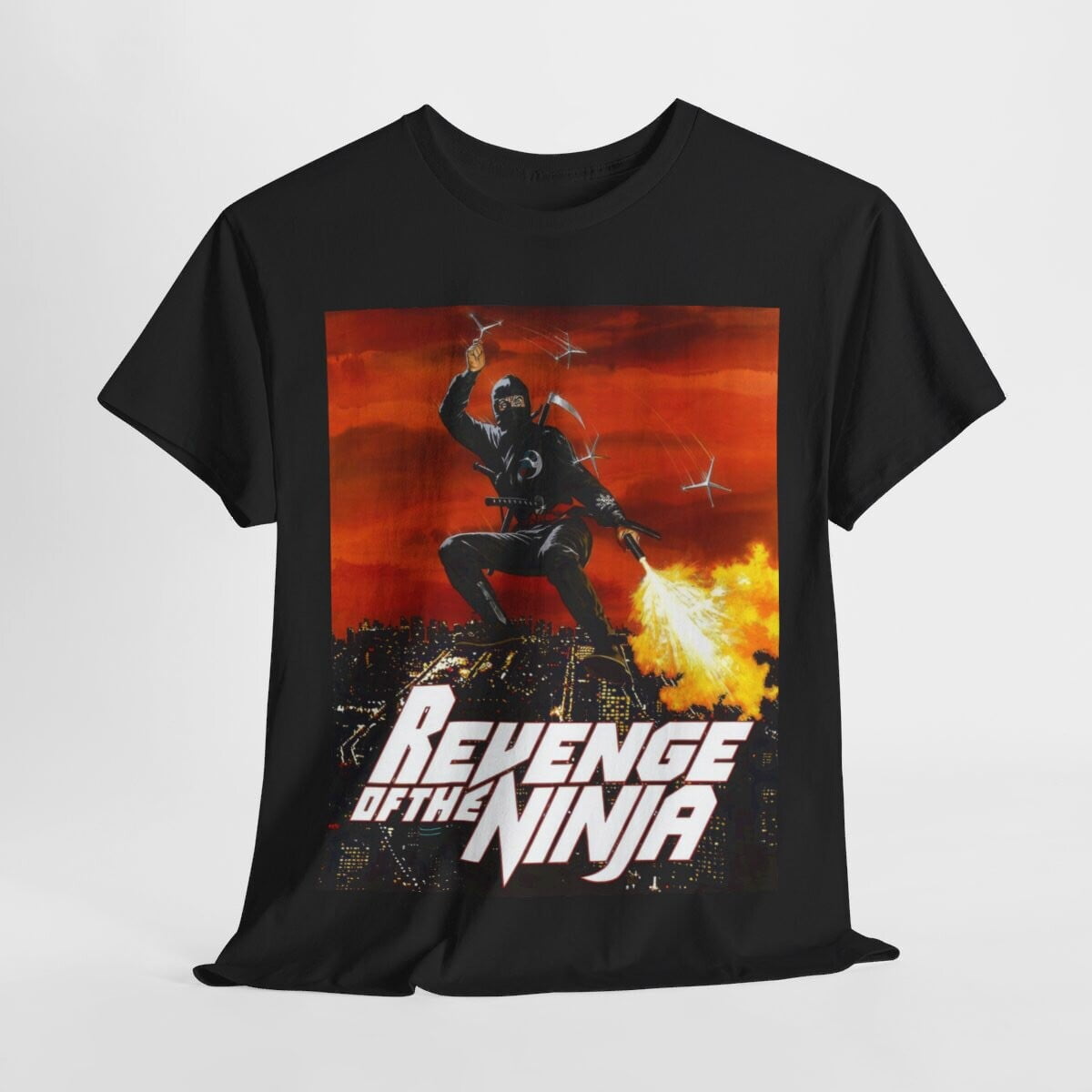 Revenge Of The Ninja T Shirt - 80's Cult Classic Retro Tee - New ...