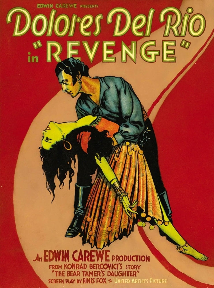 Revenge Poster Leroy Mason (Top) Dolores Del Rio (Bottom) 1928. Movie ...