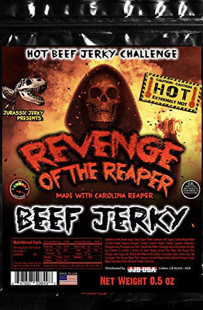 Revenge of Reaper Jurassic Jerky - HOTTEST Beef Jerky Hot Food ...