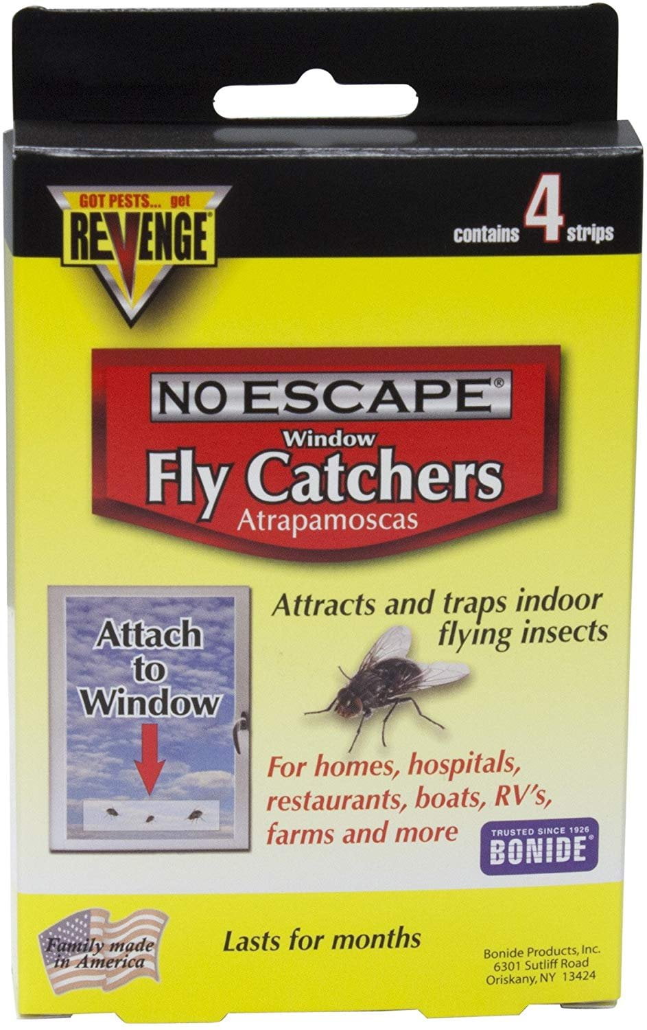 Revenge Window Fly Catchers - 1 Box 4 Strips - Walmart.com